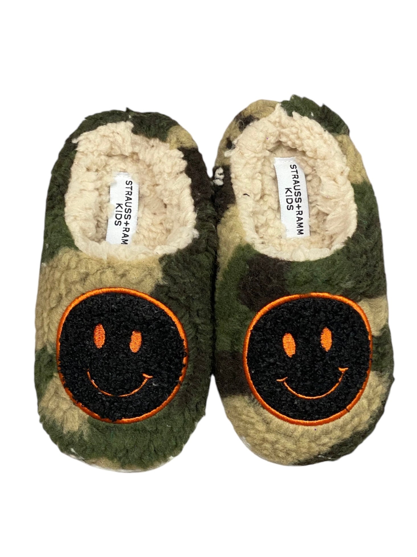 Camo Smiley Face Slipper – Cutie Patootie