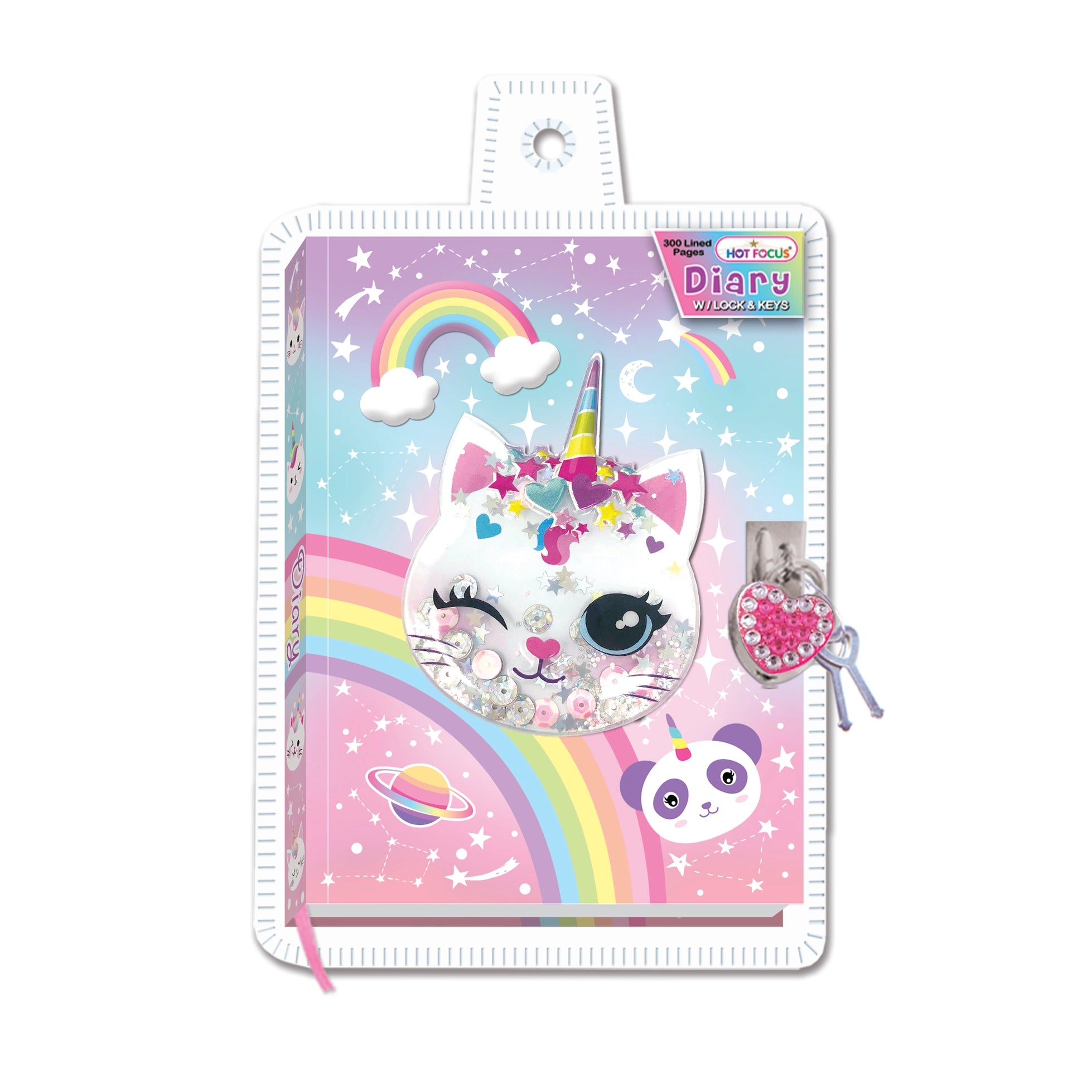 Diary with Lock & Keys, Caticorn – Cutie Patootie