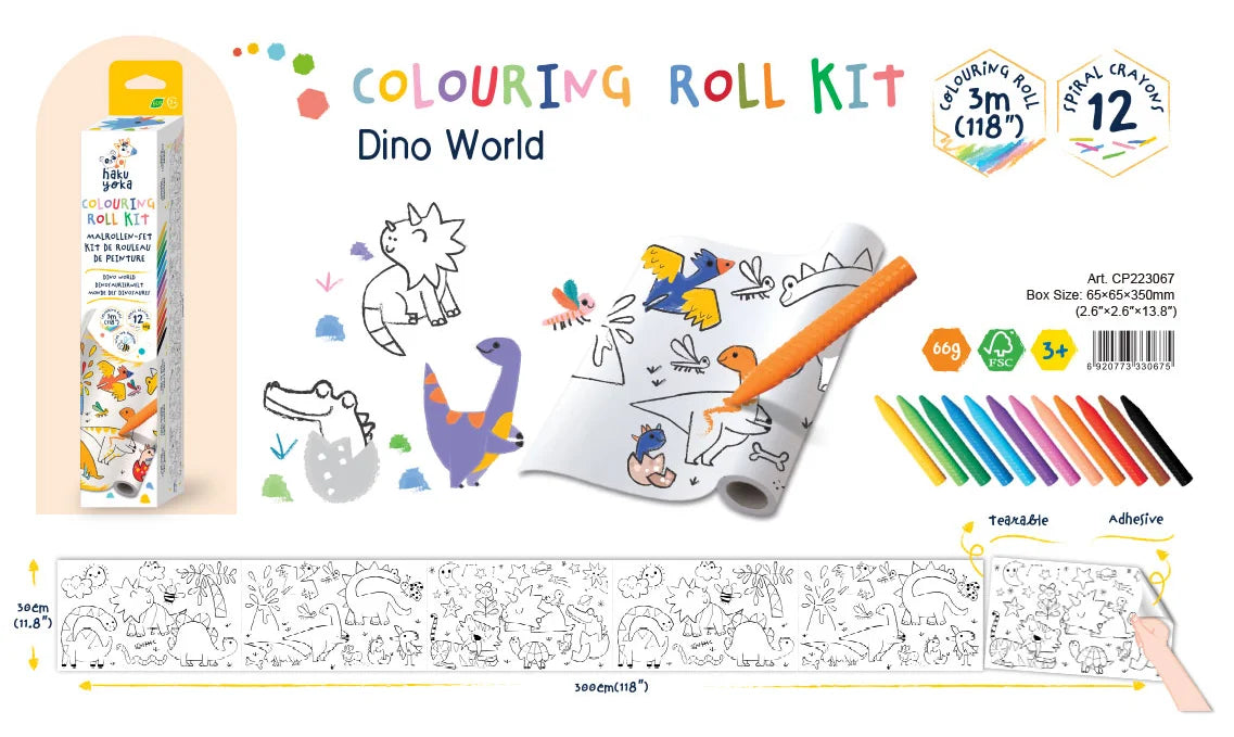 Coloring Roll Kit - Dino – Cutie Patootie