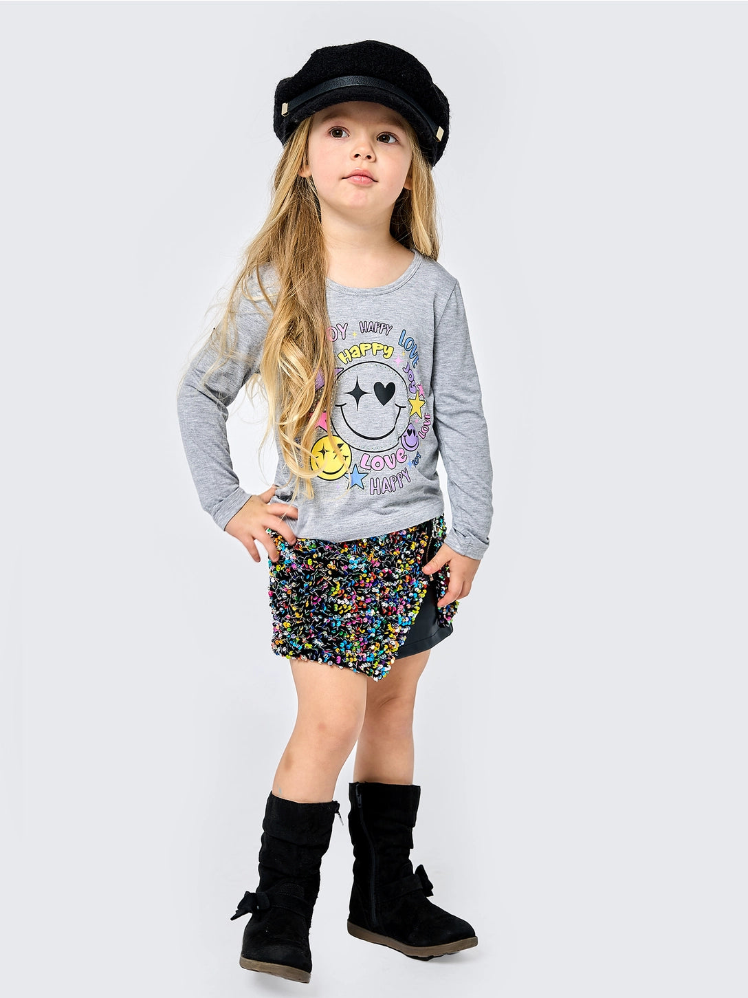 Black Multi Sequin Skort – Cutie Patootie