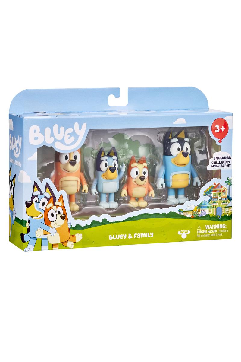 Bluey 4pk Figures - Bluey and Family – Cutie Patootie